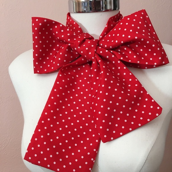 Vintage | Accessories | Vintage 6 70 Mod Retro Red White Polka Dotted ...